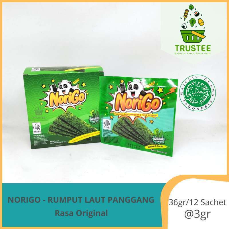 Jual NORIGO Nori Sachet / Seaweed Snack / Camilan Rumput Laut Sachet ...