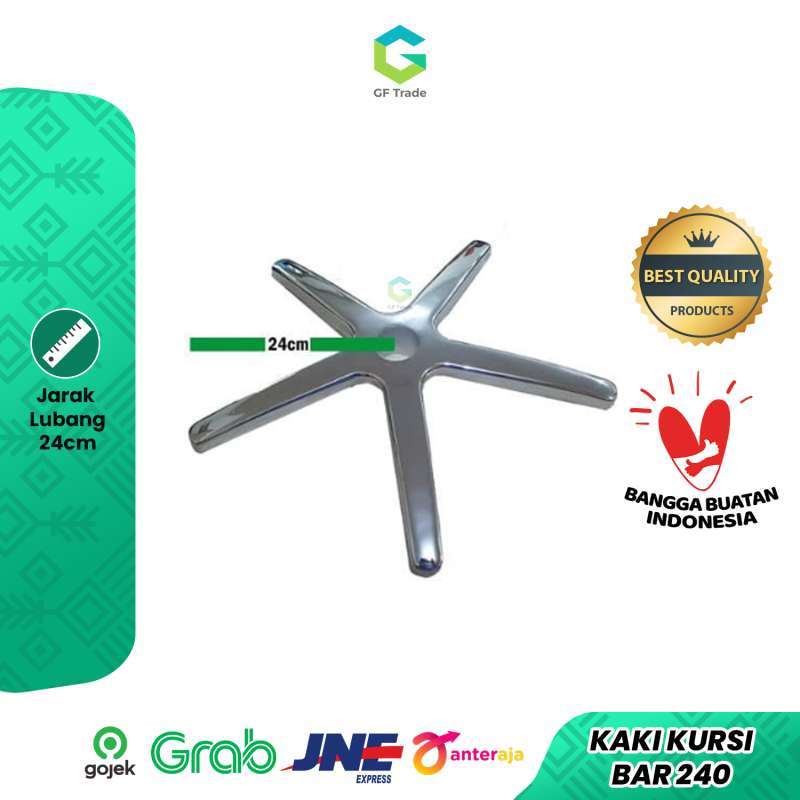 Jual Kaki Kursi Lab / Bar Besi Chrome 240 Tanpa Roda (Baru) di Seller ...