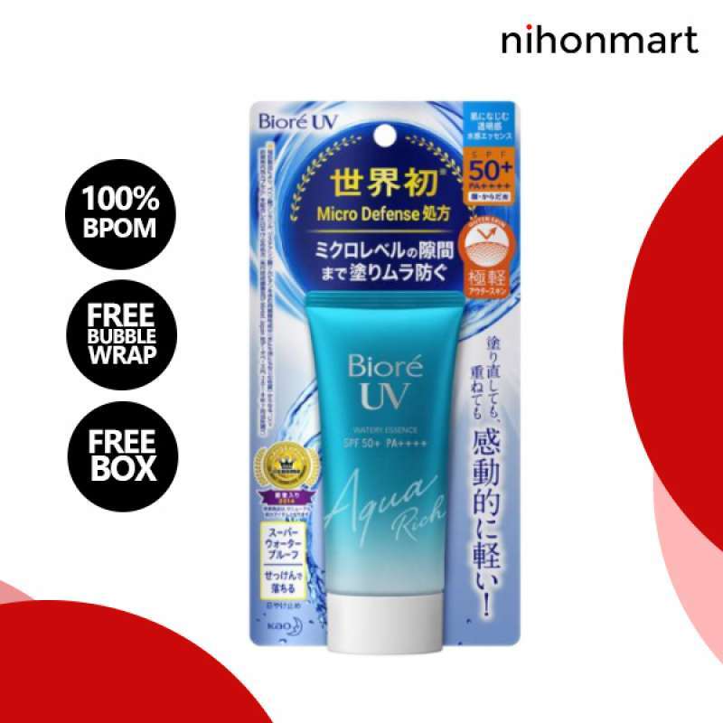 Promo Biore UV Aqua Rich Watery Essence SPF 50 Sun Block [50 g] Diskon ...