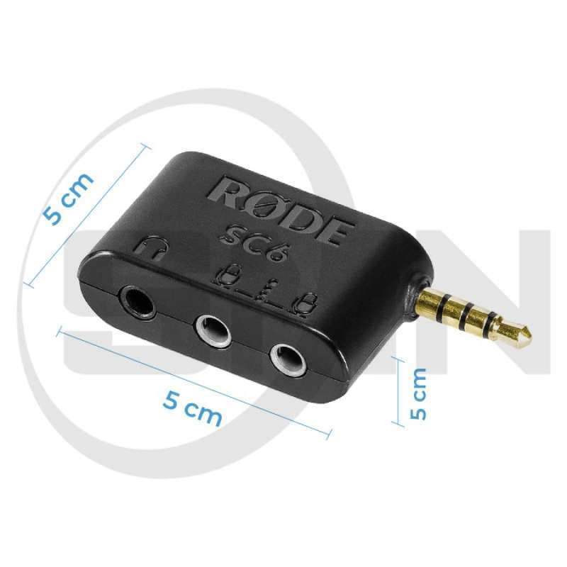Promo Rode Sc6 Dual Trrs Mic Input And Headphone Output Audio Splitter ...