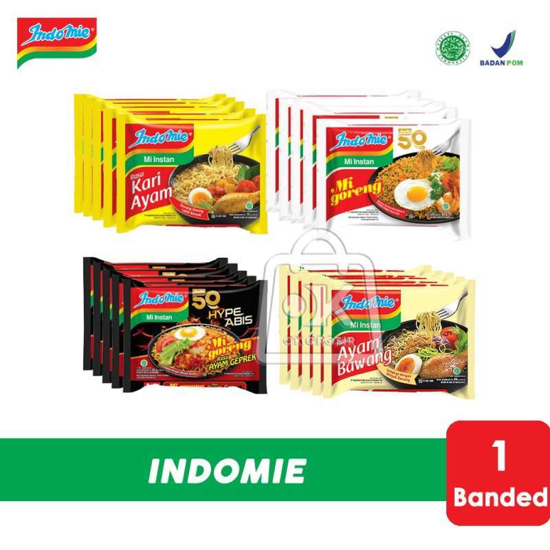 Jual Indomie Mie Instan Goreng / Indomie Kuah (1banded Isi 5pcs) - Kari ...