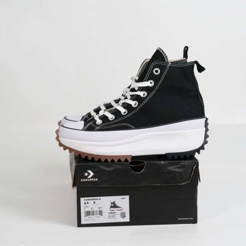 Jual Sneakers Sepatu Run Star Hike High Black White Branded - 40 di ...