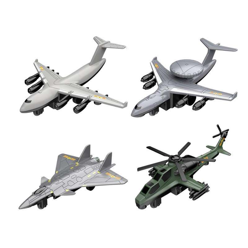 Jual 4x Alloy Diecast Metal Jet Plane Pullback Mechanism Fighter Toys ...
