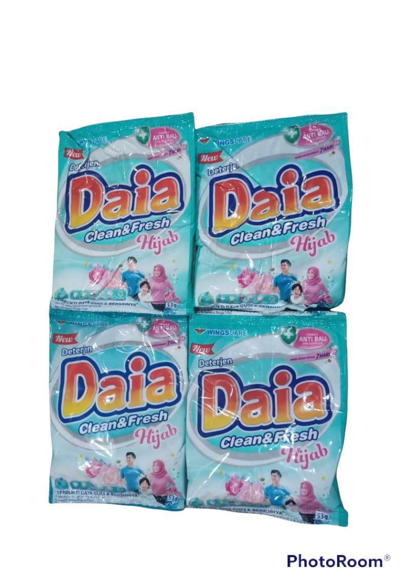Jual Daia Deterjen 53 gr * 6 sachet , saset / renceng , Clean & Fresh Hijab di Seller Catur ...