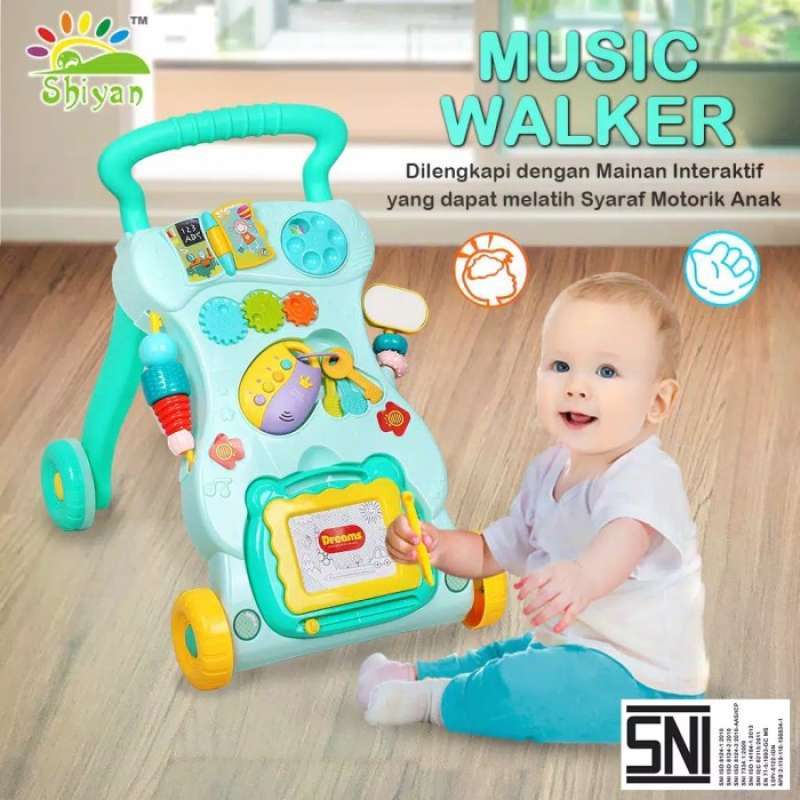 Jual mainan bayi dorong baby push walker dengan botol pemberat &mainan ...