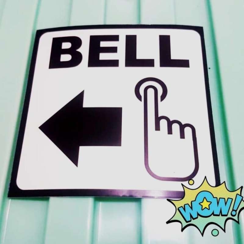 Jual SIGN STICKER BELL Uk 10x10 cm K3 Rambu Bell - 10x10 cm - 5x5cm di ...