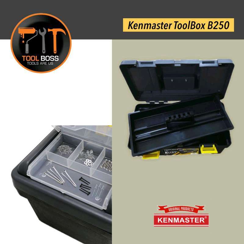 Jual KENMASTER TOOLS BOX PLASTIK B 250 TEMPAT PERKAKAS di Seller ...