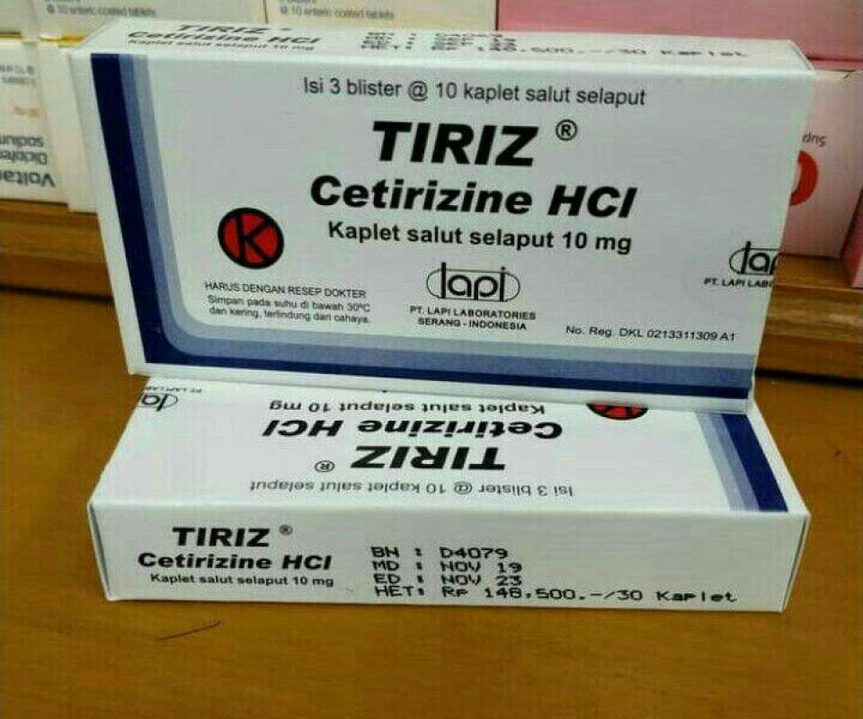 Promo Tiriz 10mg /strip isi (10 tablet)obat resep dokter Diskon 5% di ...