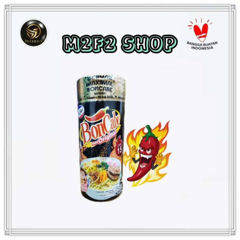 Jual Boncabe Level 15 Sambal Tabur Original Botol - 45 Gr (kemasan 6 ...
