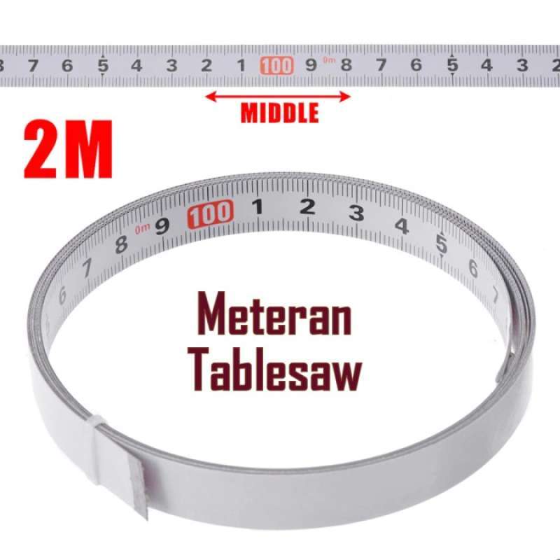 Promo Meteran Tablesaw 2 Meter Sticker Ruler Adhesive Scale Bar Steel ...