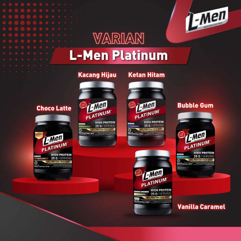 Promo L-men Platinum Refill Choco Latte 800g - Suplemen Tinggi Whey ...
