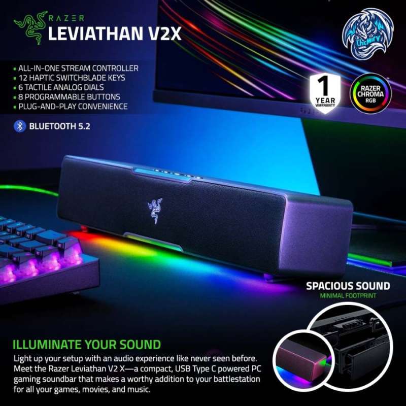 Jual Razer Leviathan V2 X RGB Bluetooth Gaming Sound Bar di Seller ...