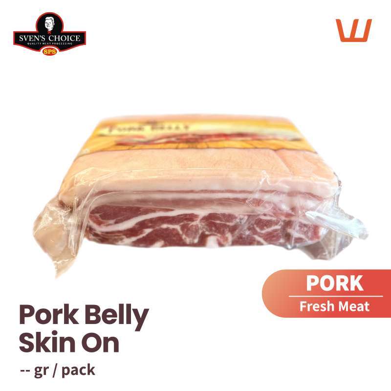 Jual Pork Belly Skin On Square Cut Premium Special Big Size Whole 5-6kg ...