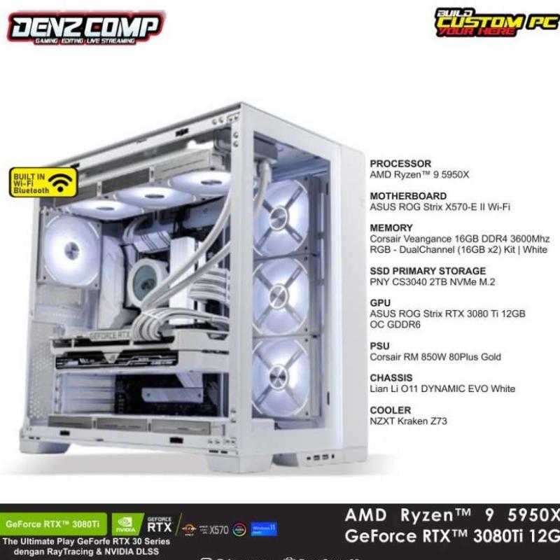 Jual AMD X ASUS Gaming PC - RYZEN 9 5950X RTX 3080Ti RAM 32GB NVME 2TB ...