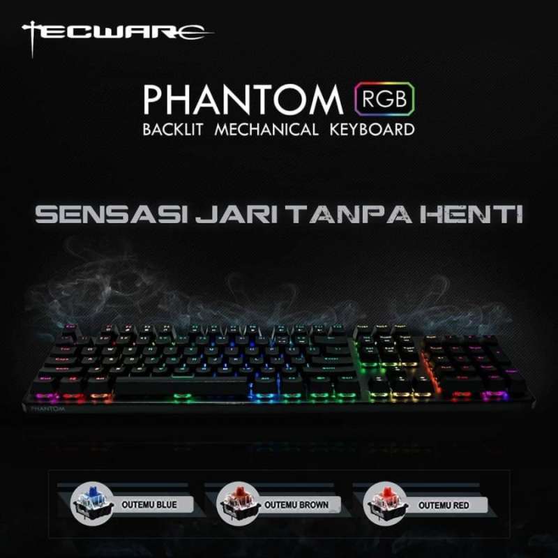 Jual Tecware Phantom 104 Rgb Mechanical Gaming Keyboard - Outemu Brown ...