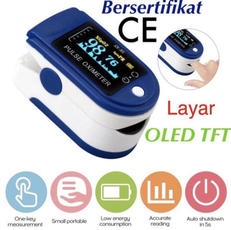Promo Alat Ukur Kadar Oksigen Darah Sp02 Oxymeter Diskon 17% di Seller ...