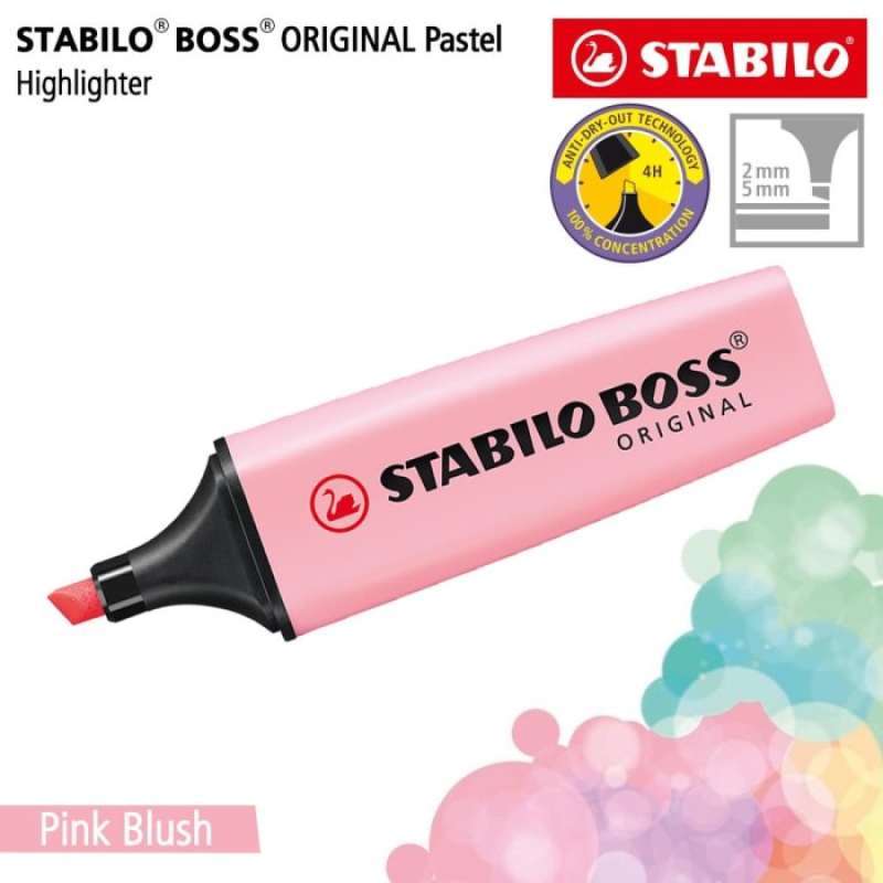 Jual STABILO BOSS PASTEL Pink Blush / Highlighter Warna Merah Muda di ...