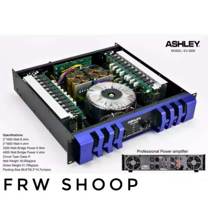 Jual POWER AMPLIFIER ASHLEY EV 3000 / EV3000 / EV-3000 ORIGINAL di Seller Kamsahita - | Blibli