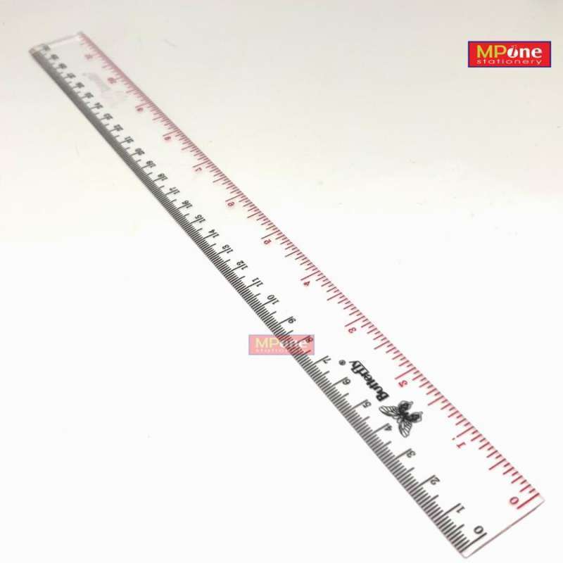 Jual Penggaris Butterfly 30cm / Penggaris Bening Panjang / Penggaris ...