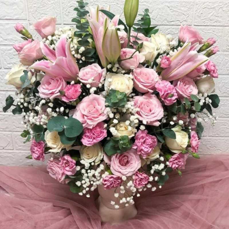 Jual VAS rangkaian bunga vas meja hadiah / Rangkaian bunga segar di ...