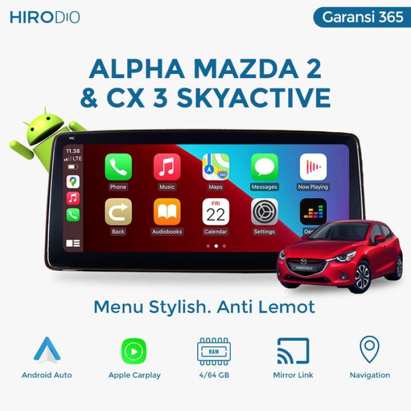 Jual HEADUNIT OEM MAZDA 2/CX-3 SKYACTIV HEADUNIT HIRO ALPHA DOUBLE DIN di Seller Tokiantana Toko ...