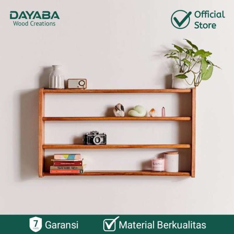 Jual Rak Dinding Kayu Gantung Tempat Penyimpanan Serbaguna Minimalis di ...