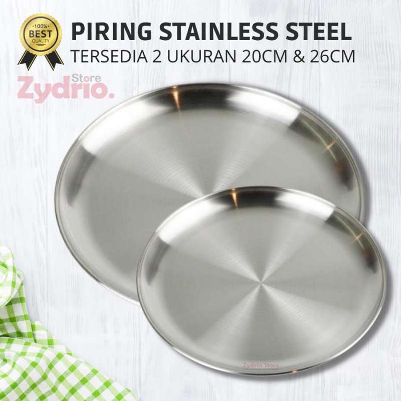 Jual Piring Makan Stainless Steel Murah / Piring Stainless Platting ...