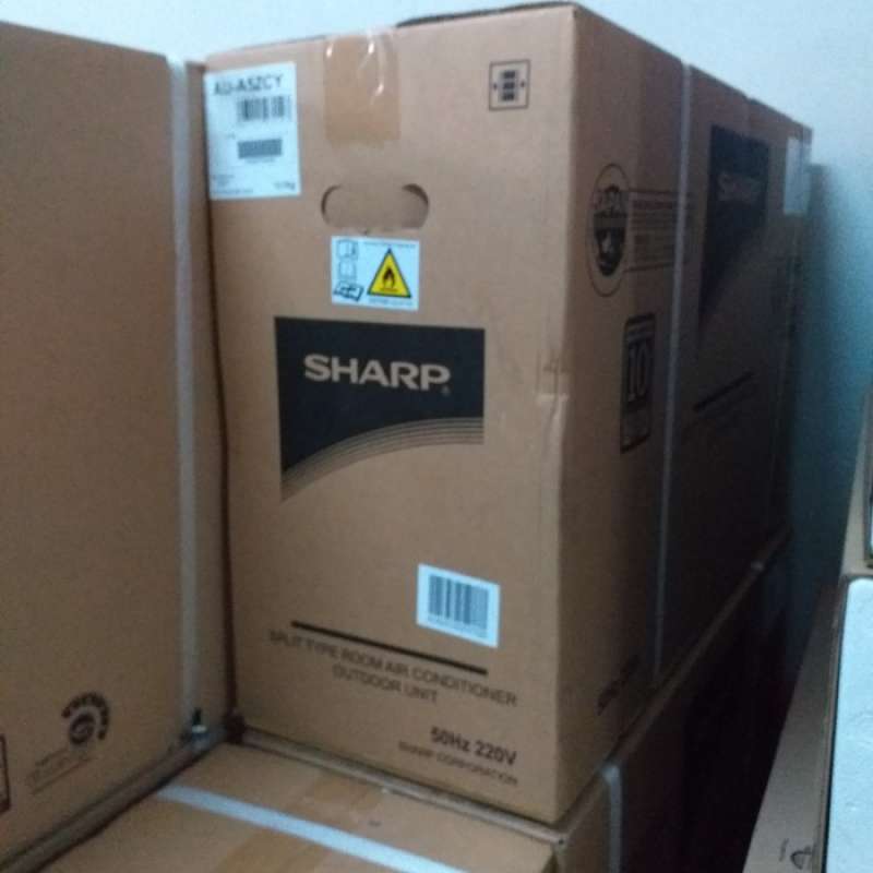Jual Outdoor Ac Sharp 1/2 Pk Ah 5ucy Kurir Instan Freon R32 350watt Di ...