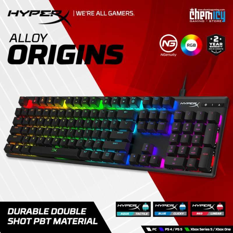 Jual HyperX Alloy Origins PBT Keycaps RGB Mechanical Gaming Keyboard ...