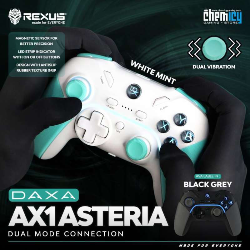 Jual Rexus Daxa Asteria Ax1 / Ax-1 Wireless Gamepad / Joystick / Stick - White Mint Di Seller ...