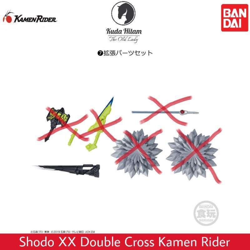 Jual Bandai Shodo XX Double Cross Kamen Rider Expansion Parts Black RX ...