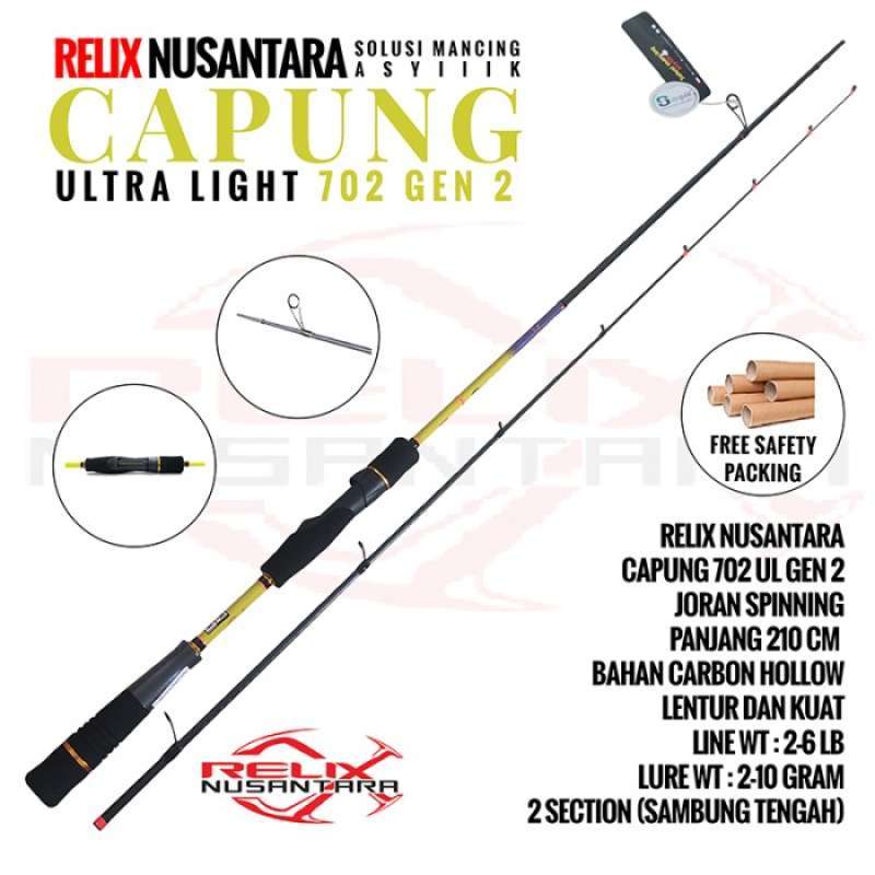 Jual Joran Relix Nusantara CAPUNG 702 UL Gen 2 - Free Packing Pipa di ...