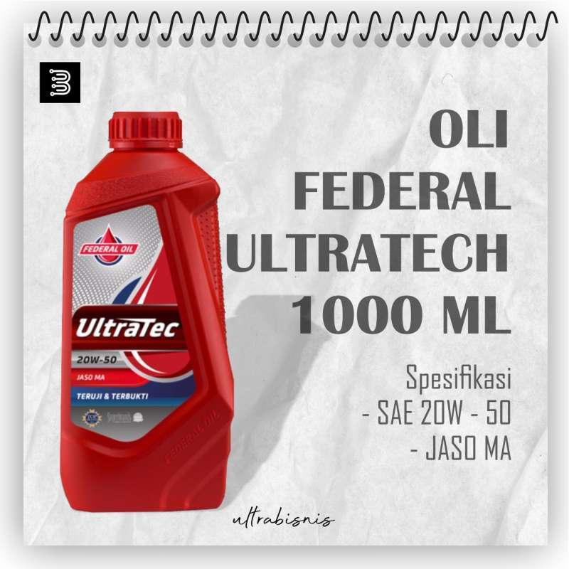 Jual OLI MOTOR FEDERAL ULTRATECH 1000 ML di Seller Alfashoping - Kota ...