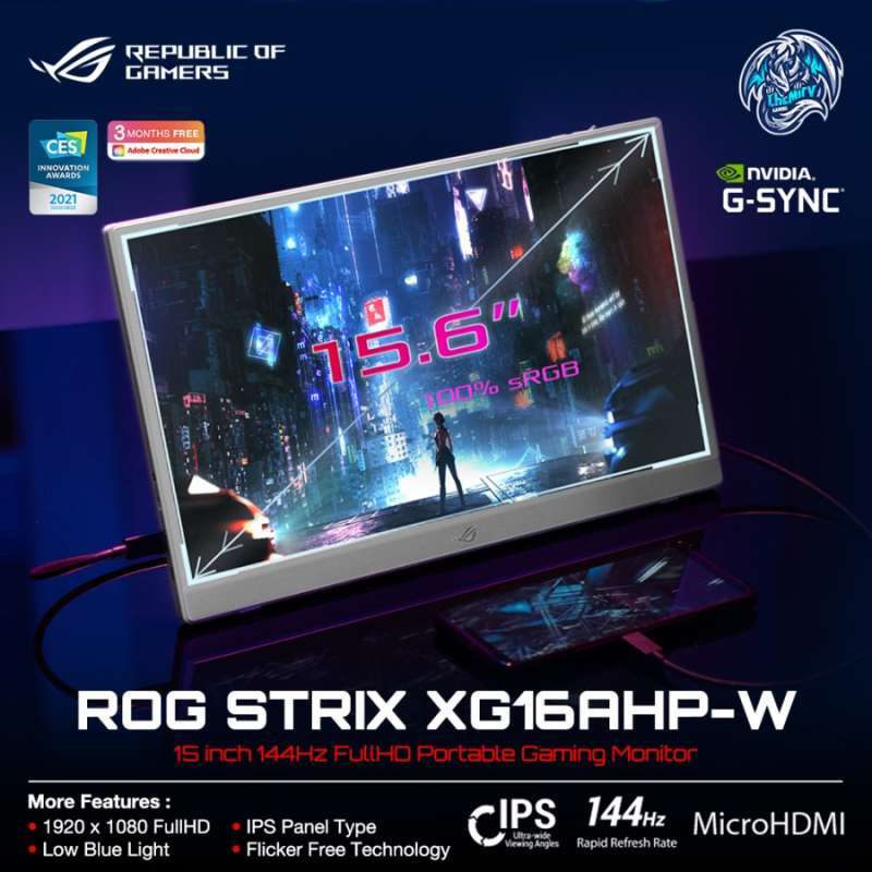 Jual Asus ROG Strix XG16AHP-W 15.6inch 144Hz Portable Gaming LED ...