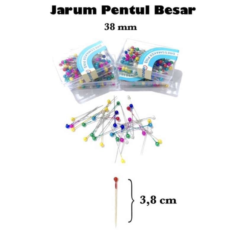 Jual Jarum Pentul Jilbab/Hijab Kecil Besar Kemasan Mika (Pak Kecil) di ...