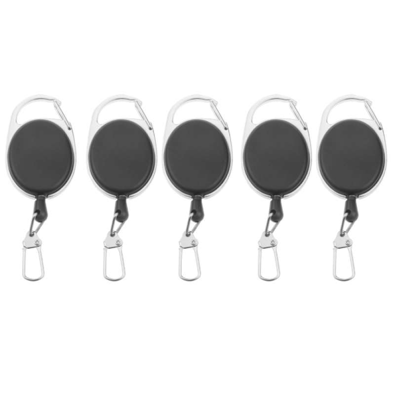 Jual 5pcs 60cm Retractable Key Ring Belt Clip Pull Reel Key Chain Id ...