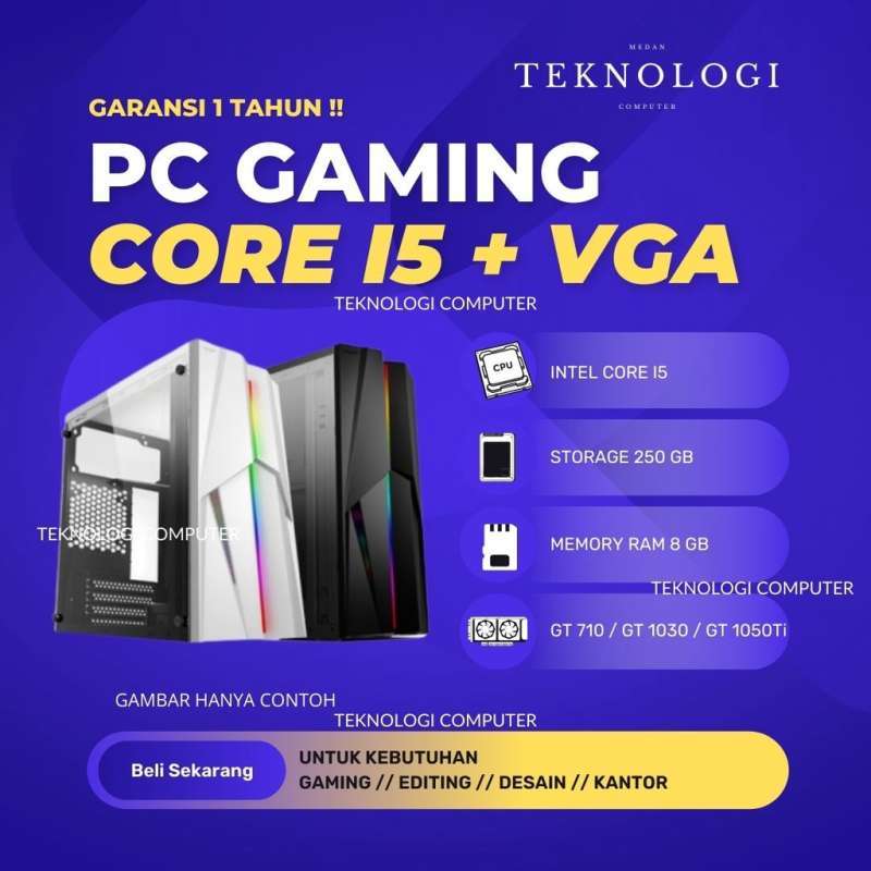 Jual PC Gaming Intel Core i5 VGA // PC Rakitan Komputer Gaming Editing ... Jual PC Gaming Intel Core i5 VGA // PC Rakitan Komputer Gaming Editing ...