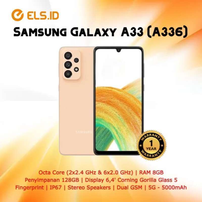 Promo Samsung Galaxy A33 (A336) (8/128GB) 5G - Peach Diskon 10% di ...