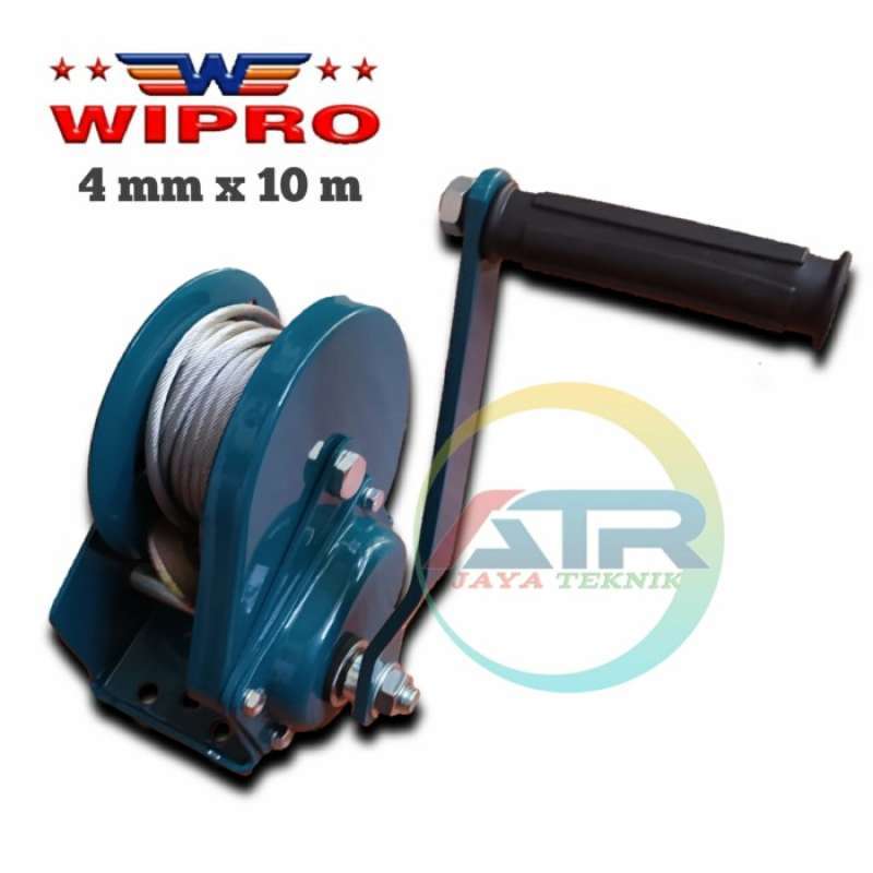 Promo Hand Winch Wipro 1200 LBS Brake & Wire rope Diskon 23% di Seller ...