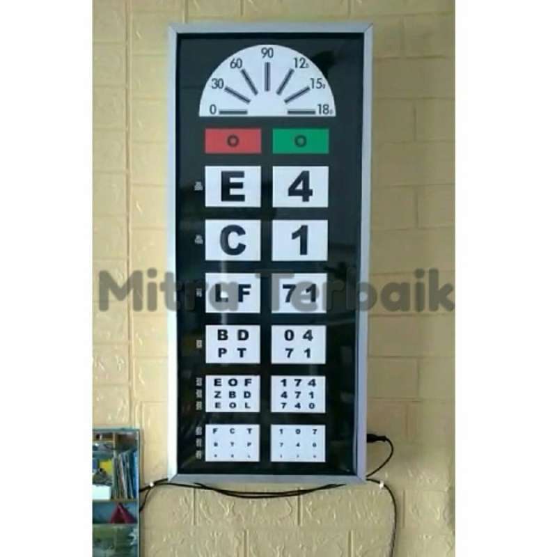 Promo Snellen Chart Electric With Remote - Optotype Snellen Dengan ...
