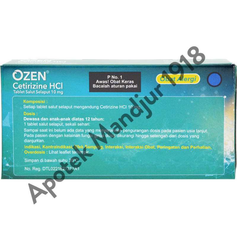 Jual Ozen 10 Tablet - Obat Rhinitis Dan Gatal Alergi Di Seller Apotek ...