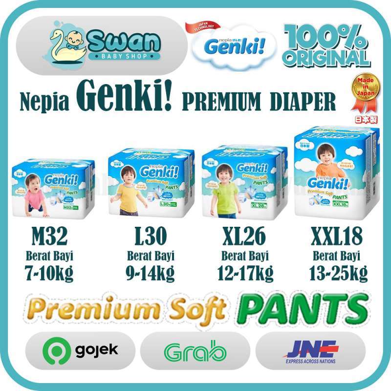 Jual Nepia Genki Premium Pants Xl26 Di Seller Swan Baby Shop - Swan Baby Shop Gudang - Kota ...