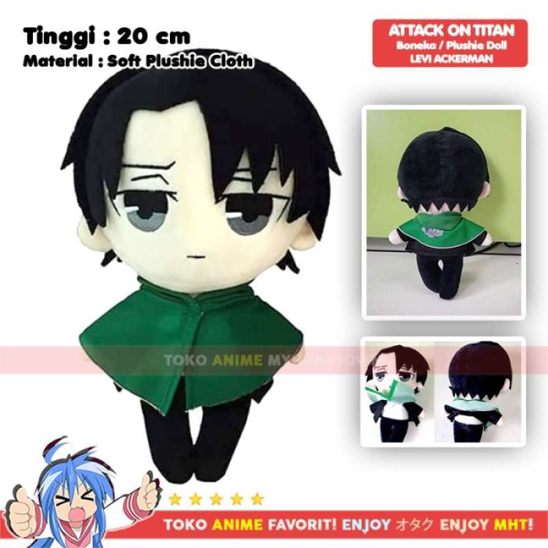 Jual Boneka Attack On Titan Aot Levi Eren Mikasa Anime Plushie Doll di ...
