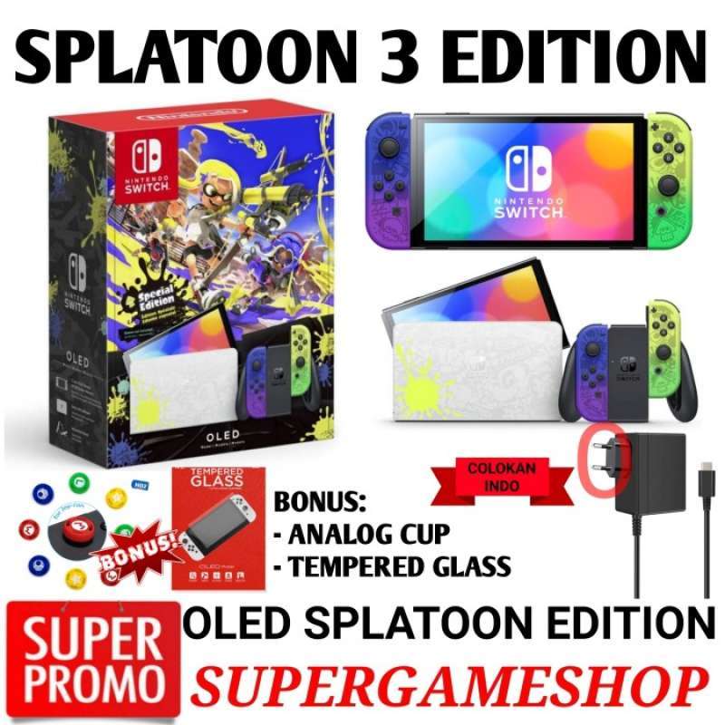 Promo NINTENDO SWITCH OLED SPLATOON 3 EDITION OLED CONSOLE SPLATOON ...