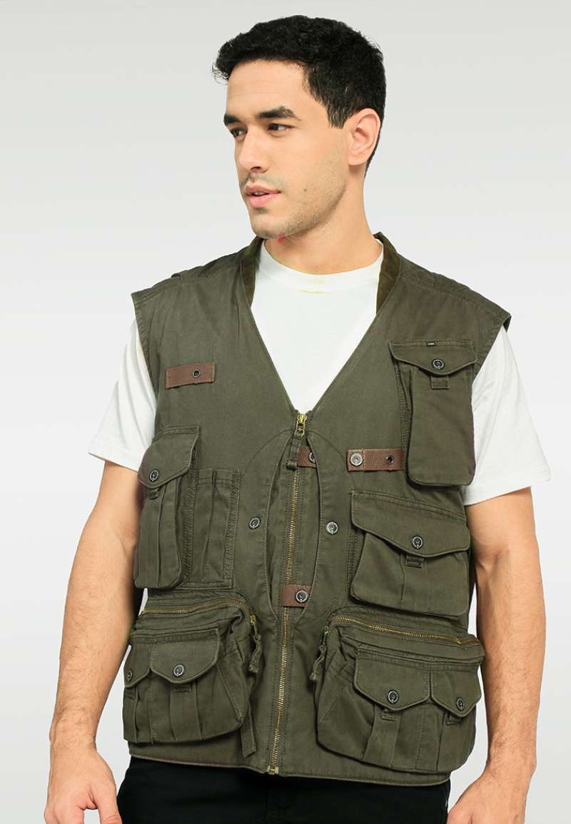 Promo Mgee Jaket Rompi Outdoor Pria Mgee Wegger C001 Dark Olive Diskon ...