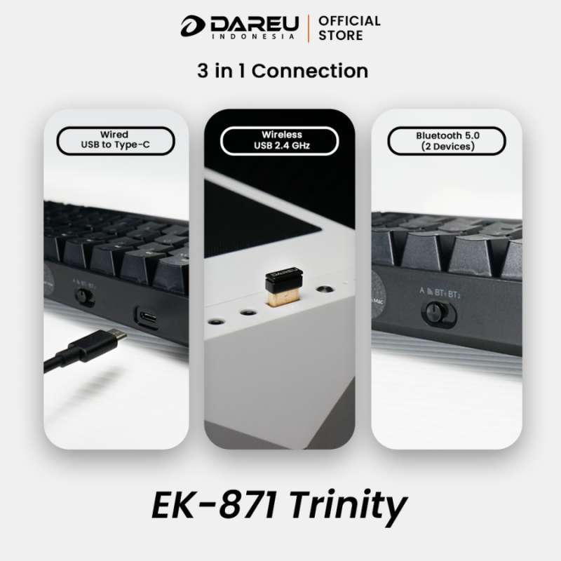 Promo Dareu Ek871 / Ek 871 Trinity Gtr 3 In 1 Hotswap Mechanical ...