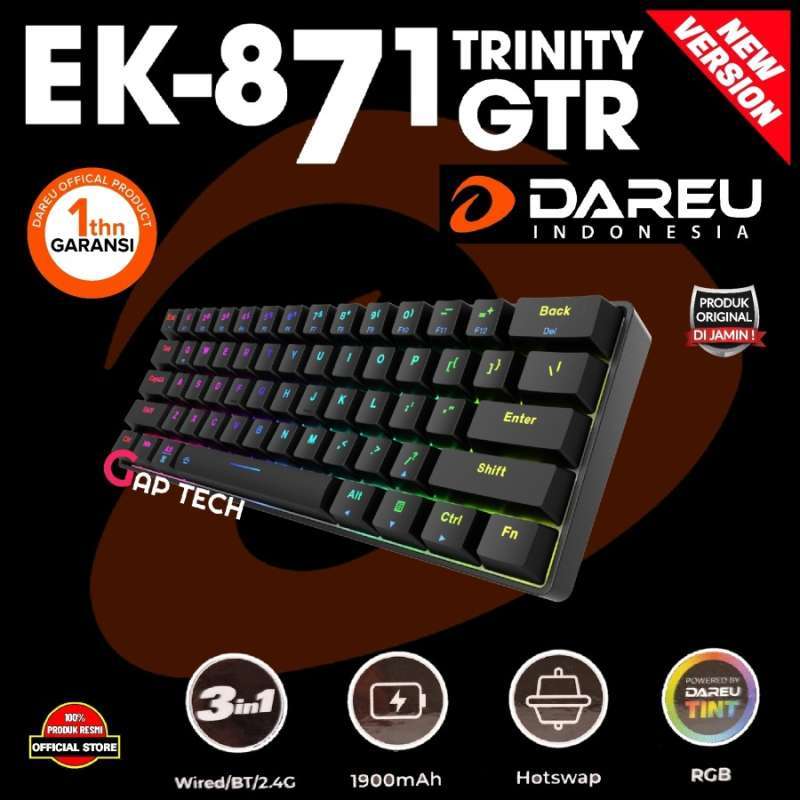 Jual Dareu Ek871 / Ek 871 Trinity Gtr 3 In 1 Hotswap Mechanical ...
