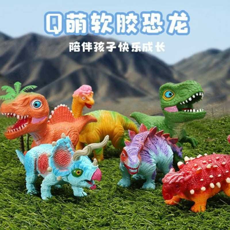 Promo Mainan Dinosaurus Cute Dinosaur Lucu 6Pcs Dino Cartoon Besar ...