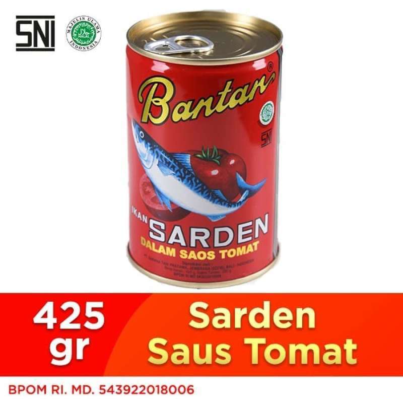 Promo Bantan Sarden Saos Tomat Makanan Kaleng 425 g Diskon 3% di Seller ...