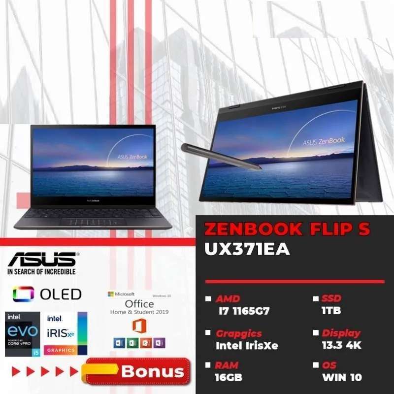 Jual Asus Zenbook Flip S Ux371ea Hl701ts 2in1 Touch 4k Oled I7 1165g7 ...